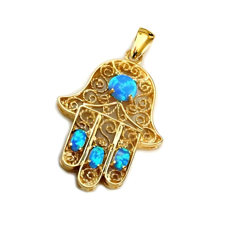 Special Designs Jewelry | 14K Gold Jewish Hamsa Pendant