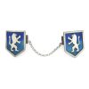 Silver Lion of Judah Blue Enamel Tallit Clips | Baltinester