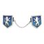 Silver Lion of Judah Blue Enamel Tallit Clips | Baltinester